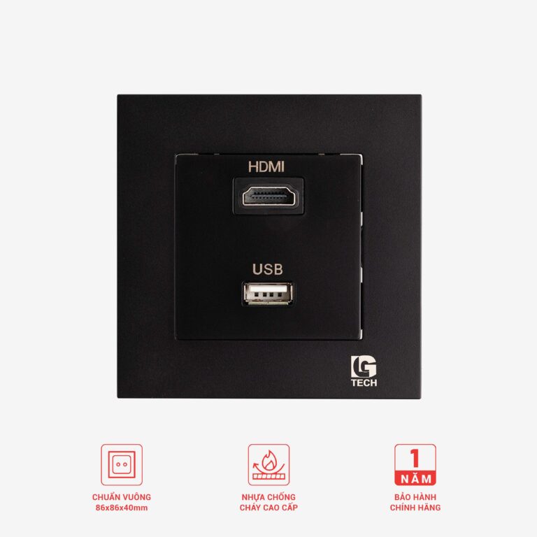 Mặt Điện Wall Plate HDMI, USB LG Tech LG-B20-055 | Technology For Life